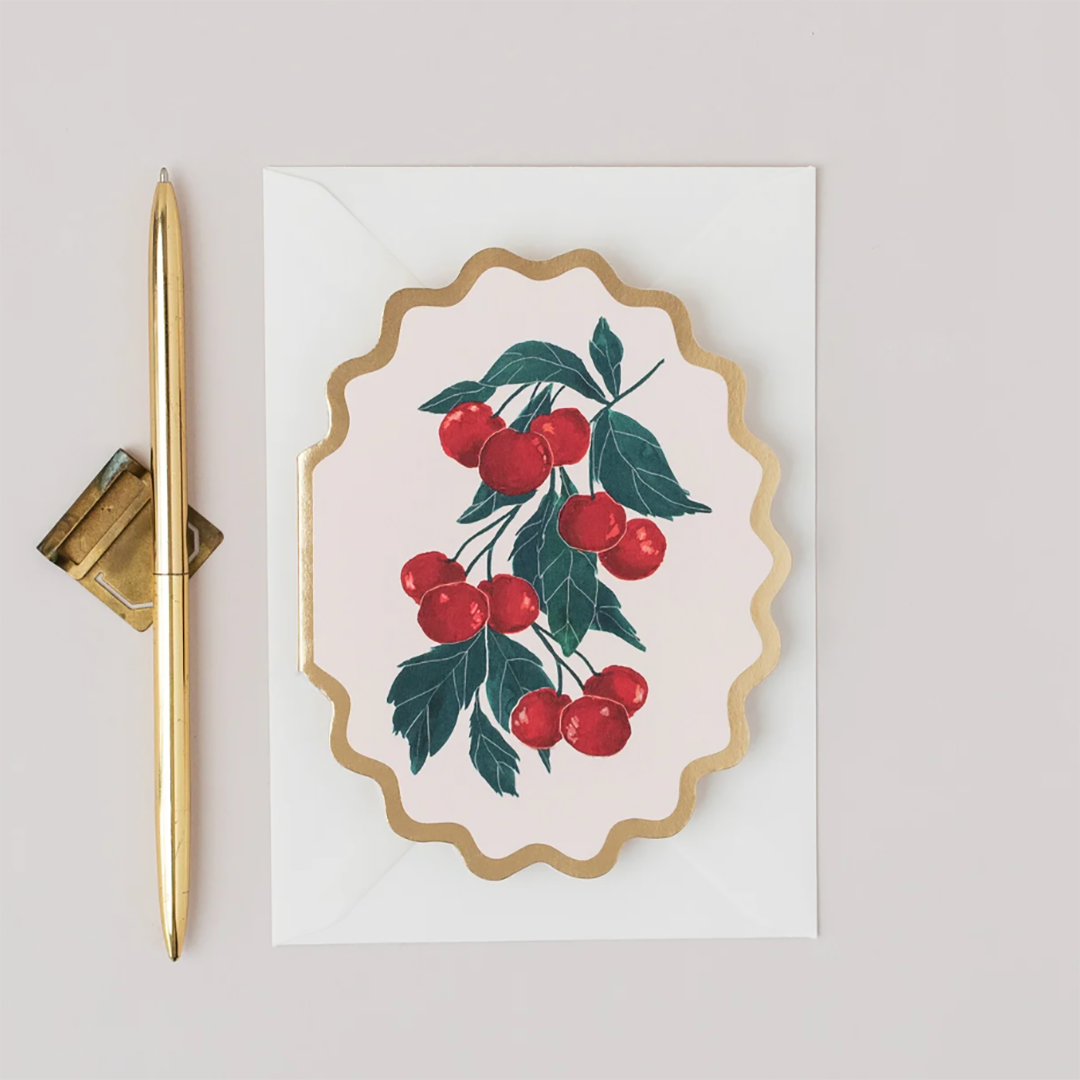 Cherries Greeting Card made in the UK – Rusty Barn Living